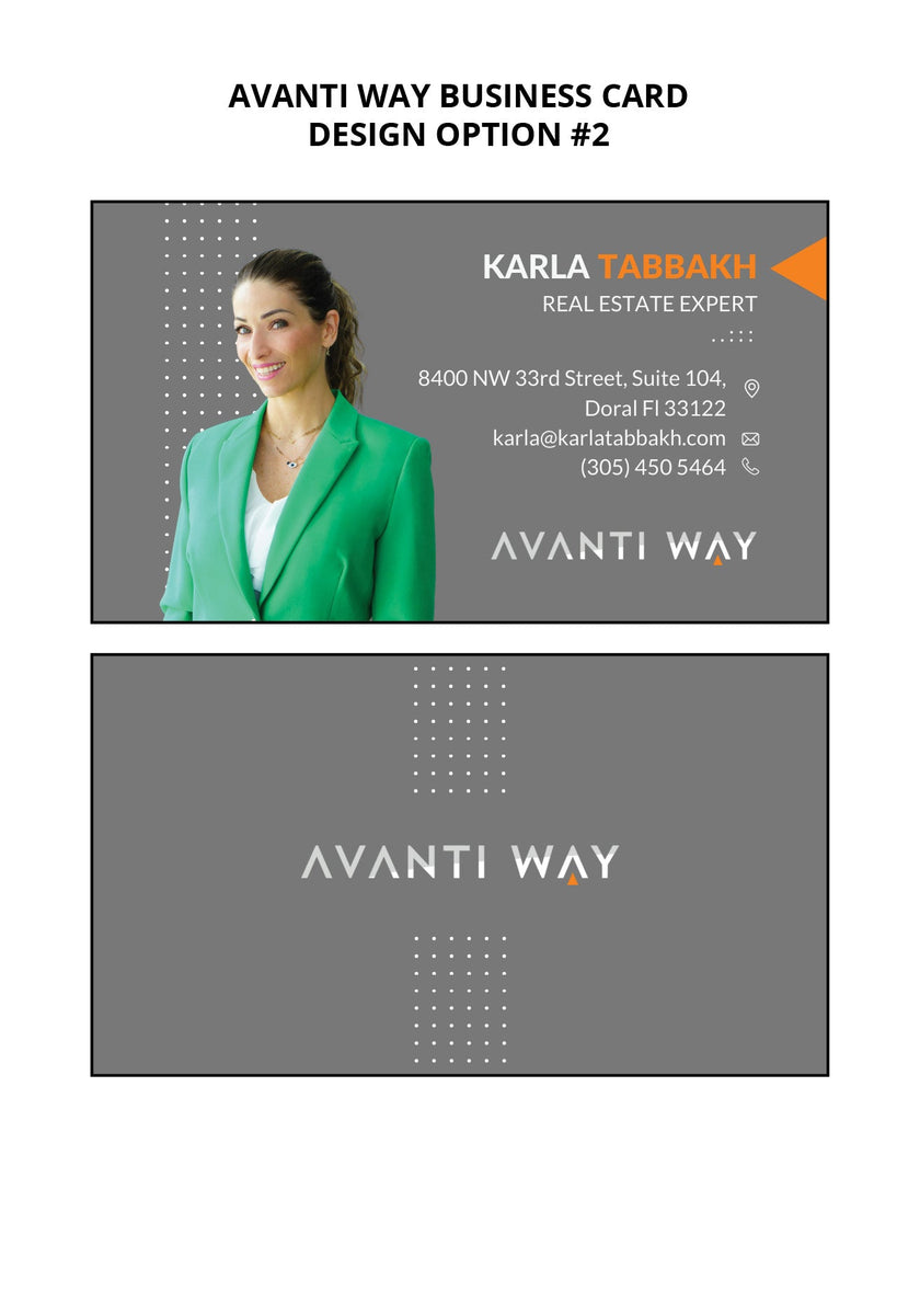 Avanti Way Business Cards: 16pt Silk Laminated – Realtor Printing