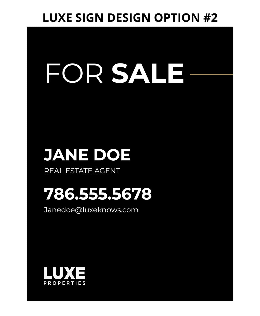 Luxe 24x18 Real Estate Signs Aluminum Boards – Realtor Printing