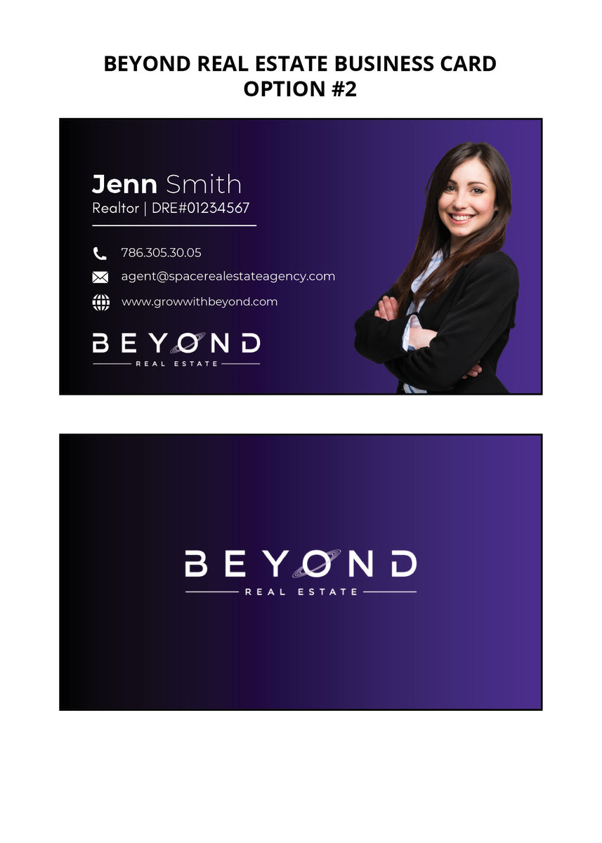 Beyond Real Estate Business Cards Custom – Realtor Printing